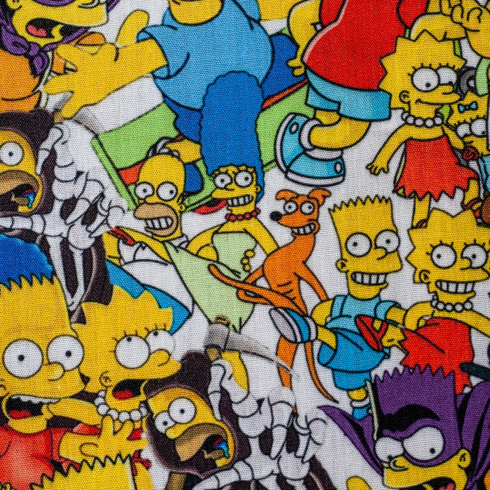 Simpsons pattern fabric Two layered pleated face covering | Etsy