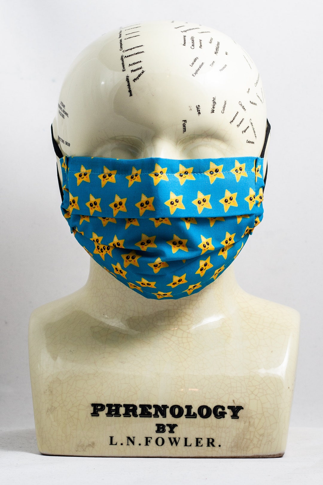 Stars Pattern Fabric Two Layered, Pleated Face Covering - Etsy