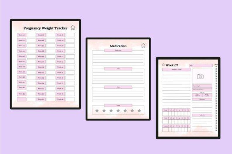 Editable Pregnancy Journal | Canva Planner, Tracker (digital Download ...
