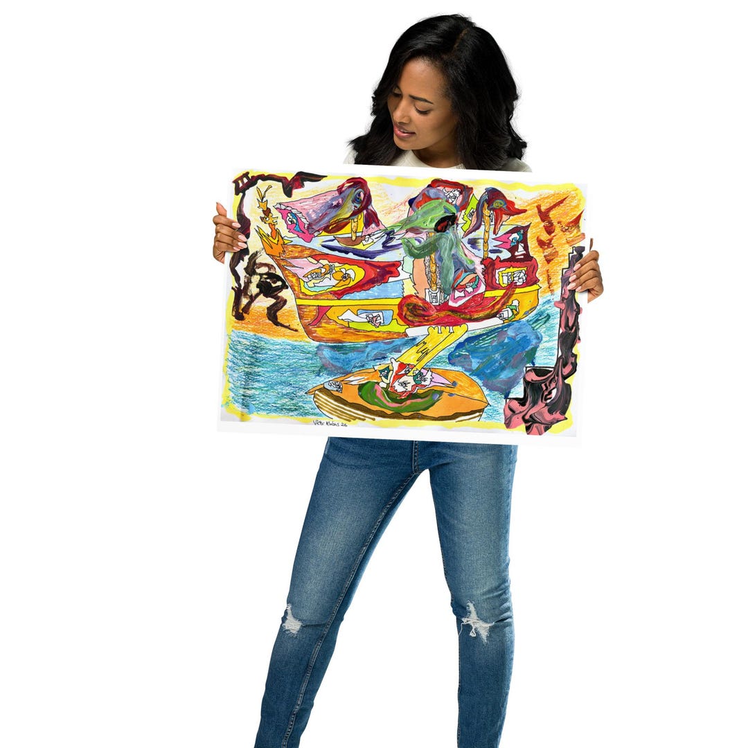 A Singular Tilt - Print of the Drawing by Víctor Atobas - Etsy