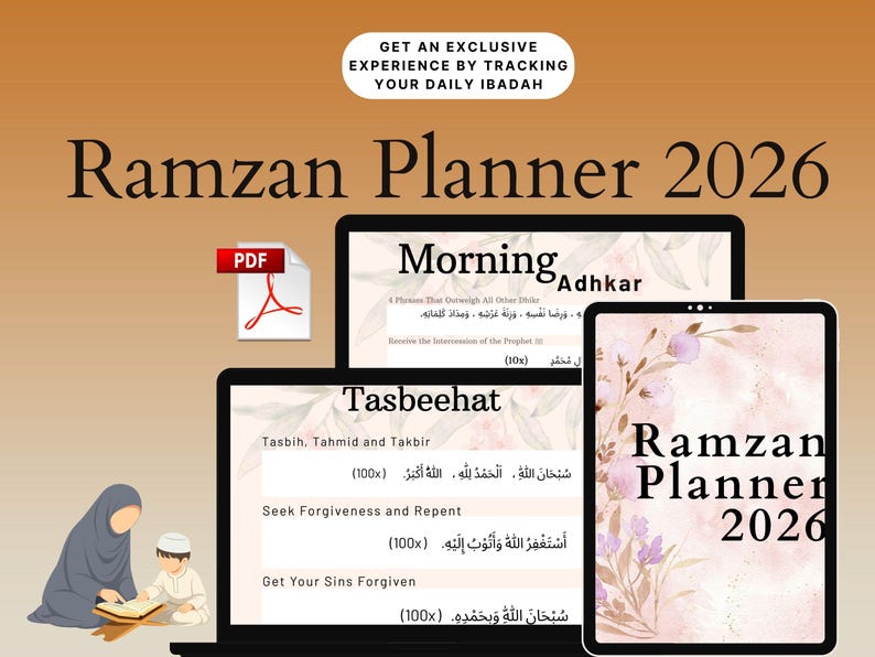 Ramadan Planner 2026 for Muslim Moms | Daily Routine Organizer (digital ...