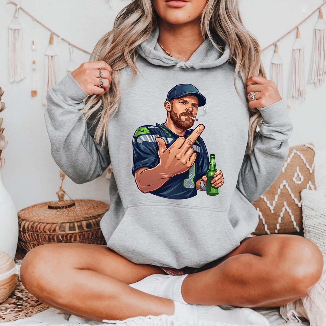 Sam Darnold Middle Finger Meme Hoodie, Seattle Champions 2026 Victory ...