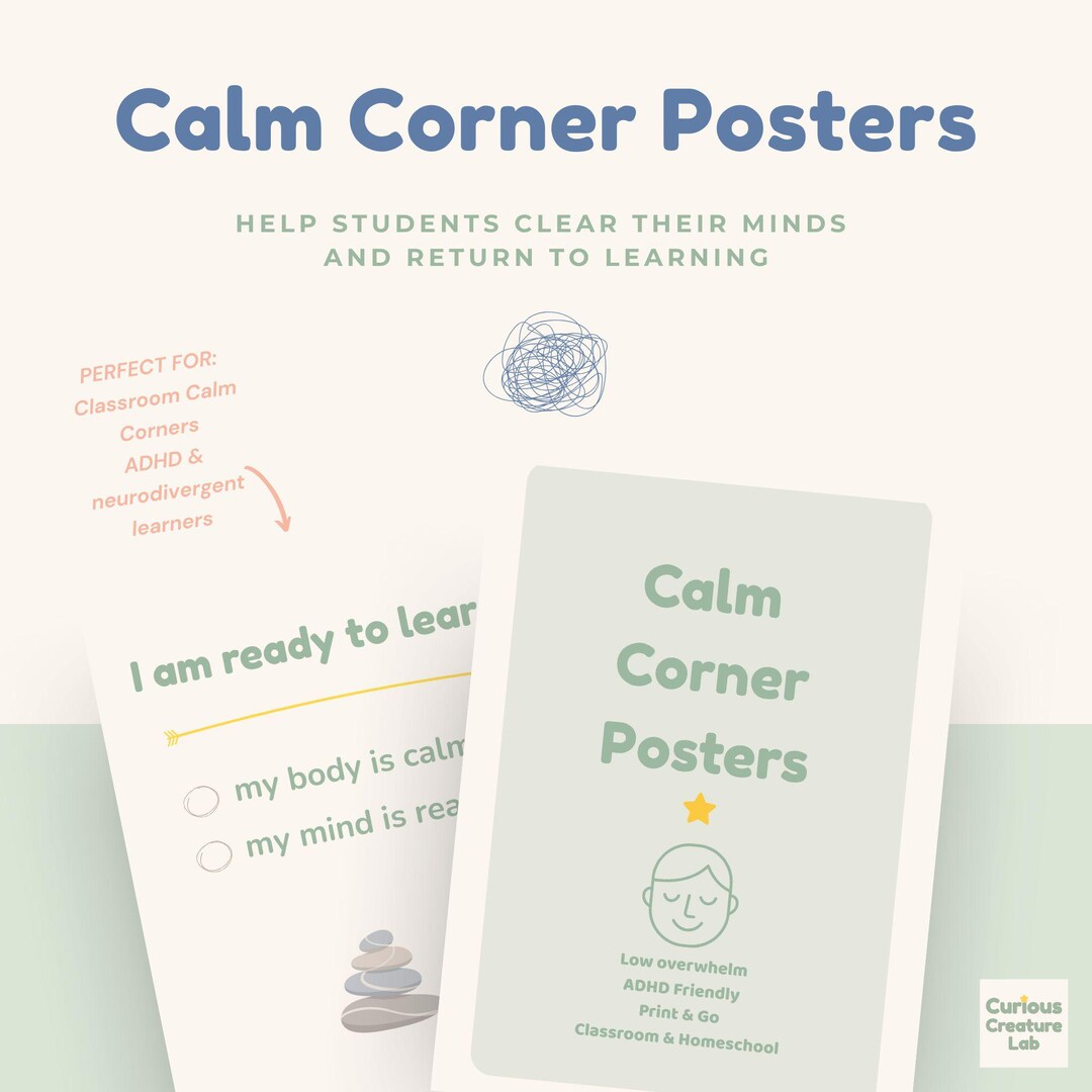 Calm Corner Bulletin Board | Emotional Regulation Visuals for Classroom ...