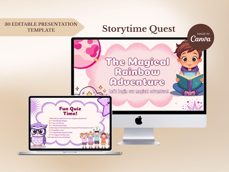 Storytelling Canva Presentation Template for Kids, Whimsical Adventure ...