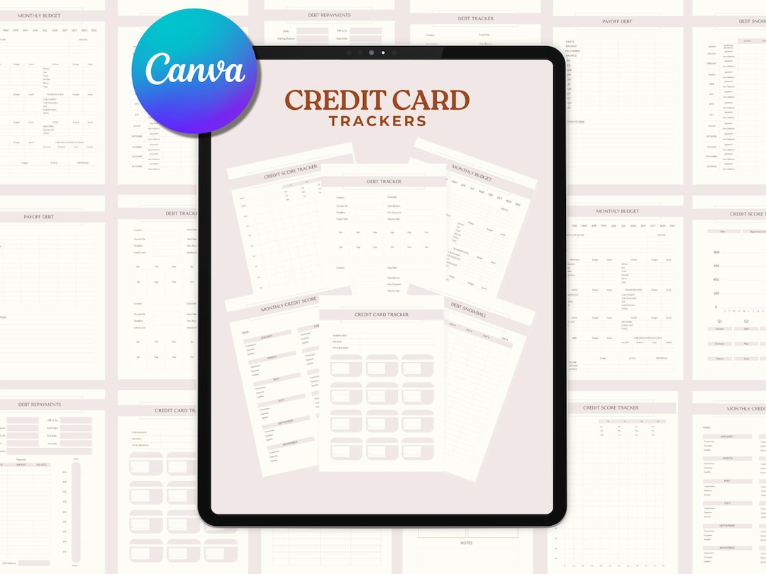 Credit Card Tracker Printable Debt Payoff Planner Budget Binder Credit ...