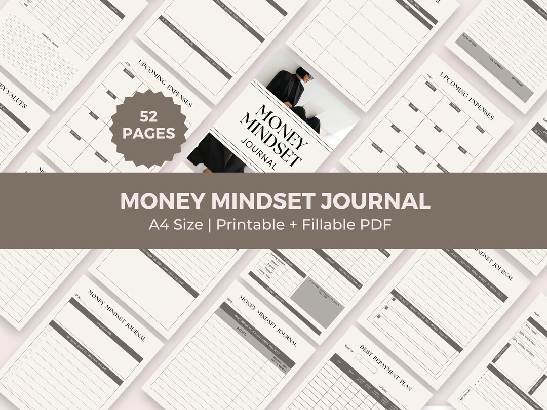 Money Mindset Journal Printable Wealth Mindset Workbook Law of ...
