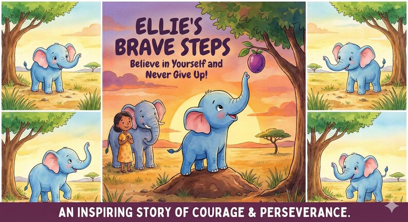 Ellie the Little Elephant:big Dreams Brave Steps - Etsy