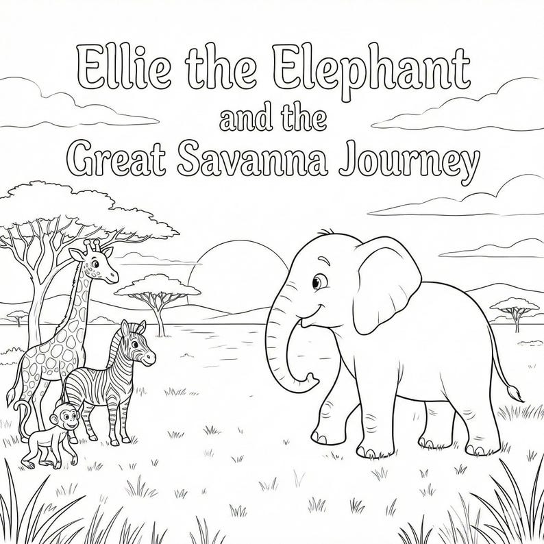 Ellie the Elephant: Savanna Journey, Children's Book - Etsy