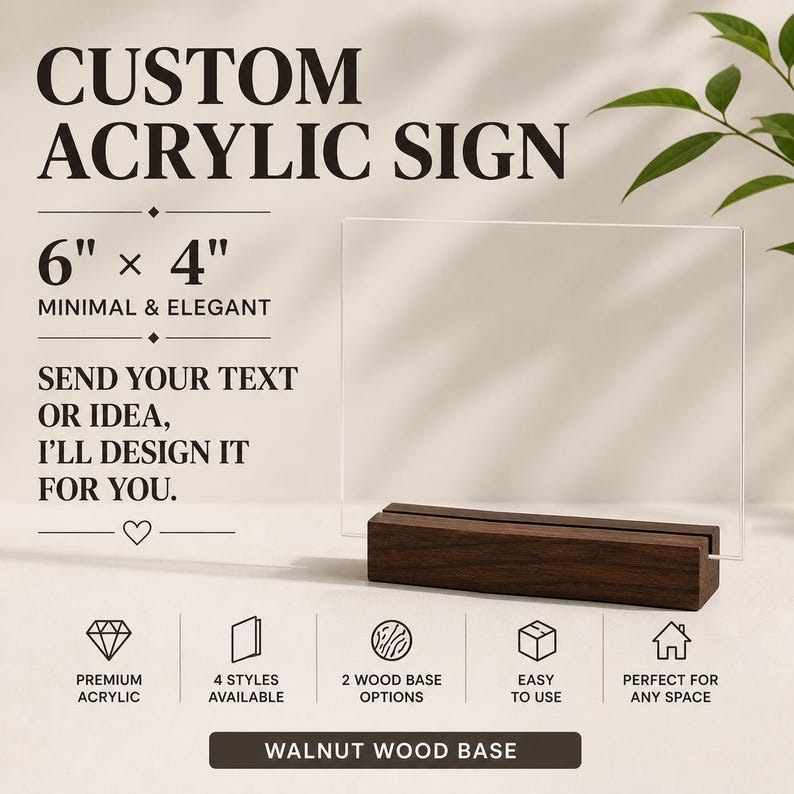 Custom Acrylic Sign | Personalized Table Sign With Stand | Wedding ...