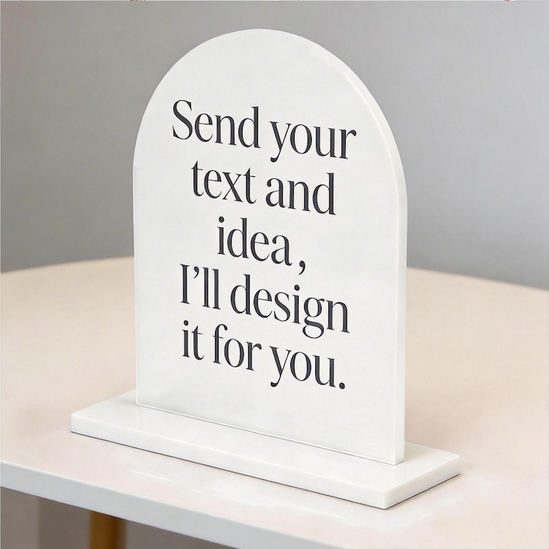 Custom Arch Acrylic Sign | Personalized Table Sign With Stand | Wedding ...