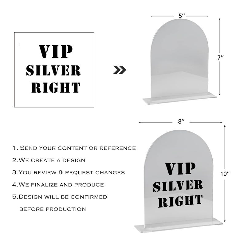 Custom Arch Acrylic Sign | Personalized Table Sign With Stand | Wedding ...