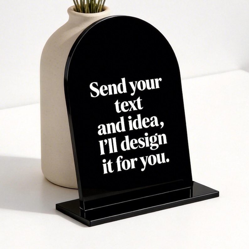 Custom Arch Acrylic Sign | Personalized Table Sign With Stand | Wedding ...