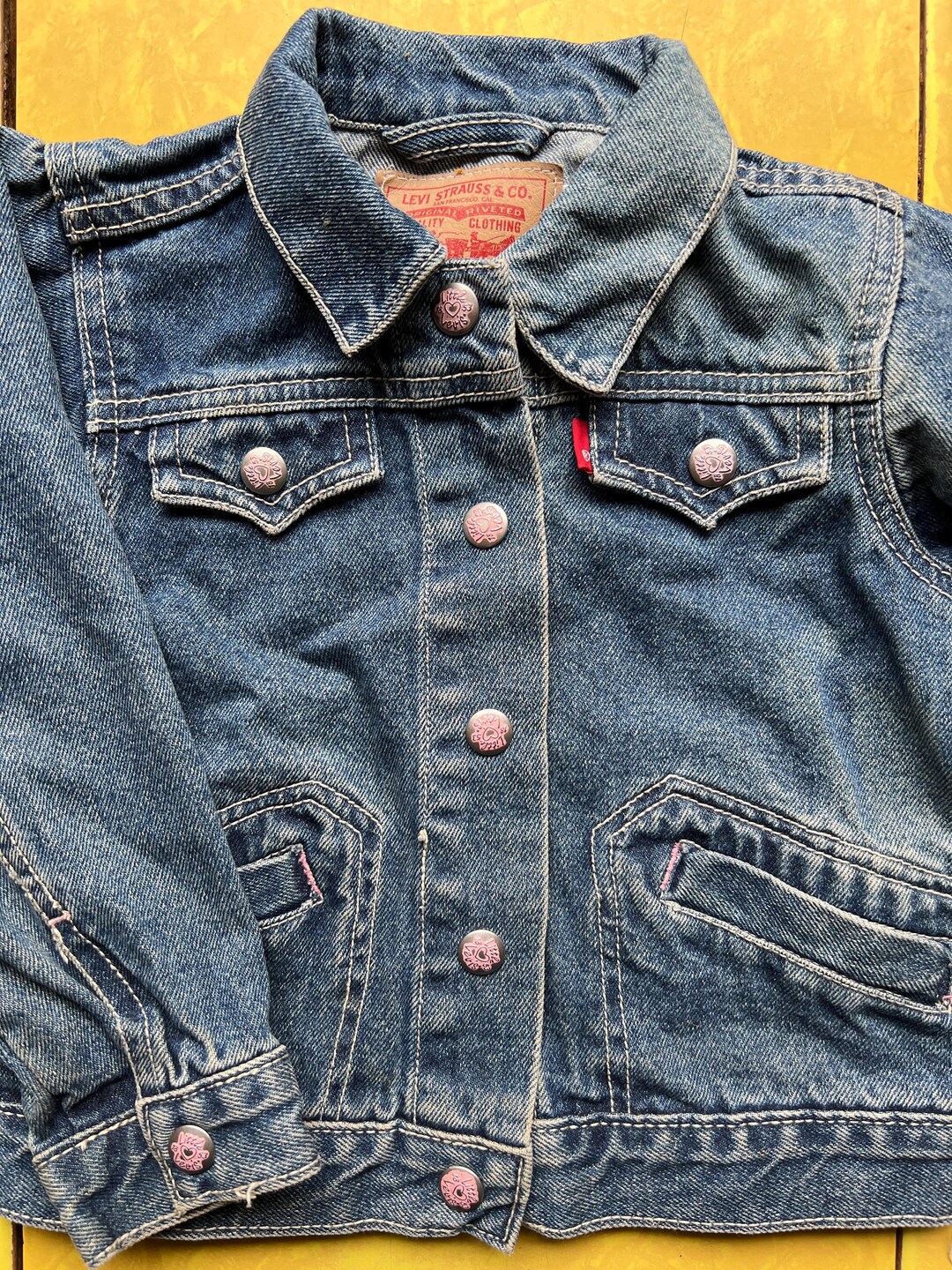 Little LEVI'S Trucker Style Kids Snap Button Denim Jacket Size 4T - Etsy