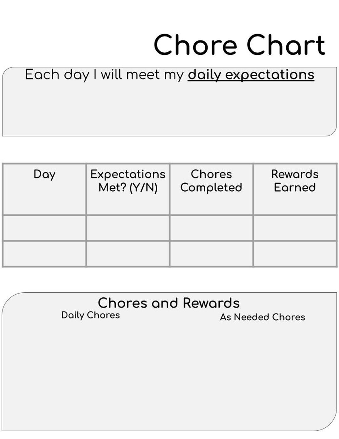2 Day Customize Your Theme Chore Chart System - Etsy Canada