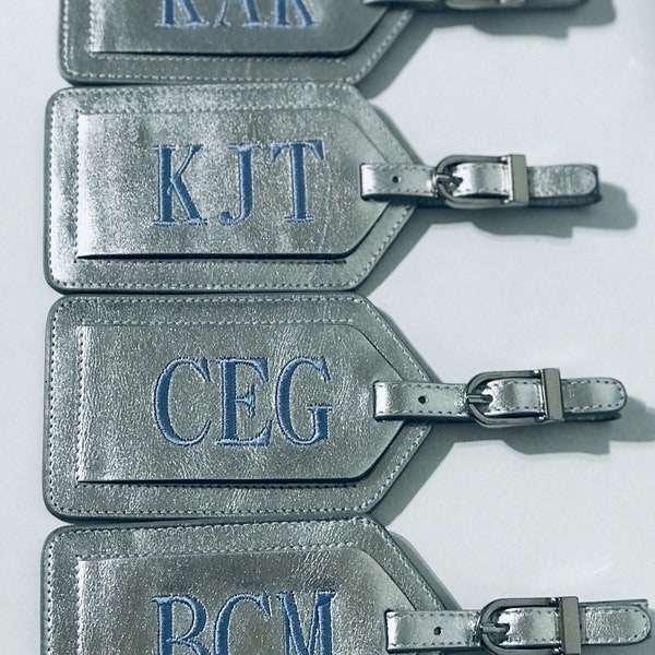Embroidered Luggage Tags - Etsy