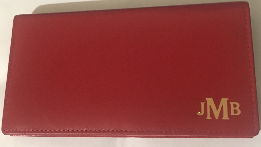 Leather Checkbook Cover Personalized, Holiday Gift for Him, Business ...
