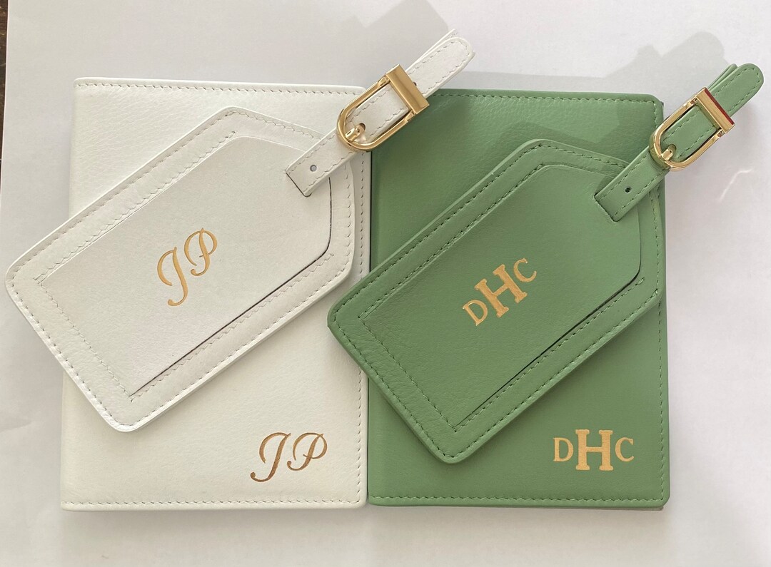 Monogrammed RFID Passport Holder, Passport Cover Personalized, Custom ...