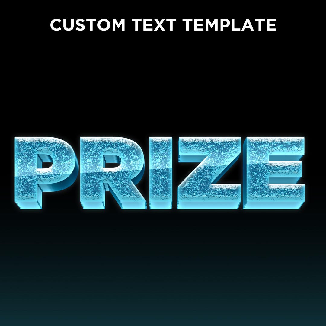 Custom Text Template for Photoshop - Freeze - Etsy