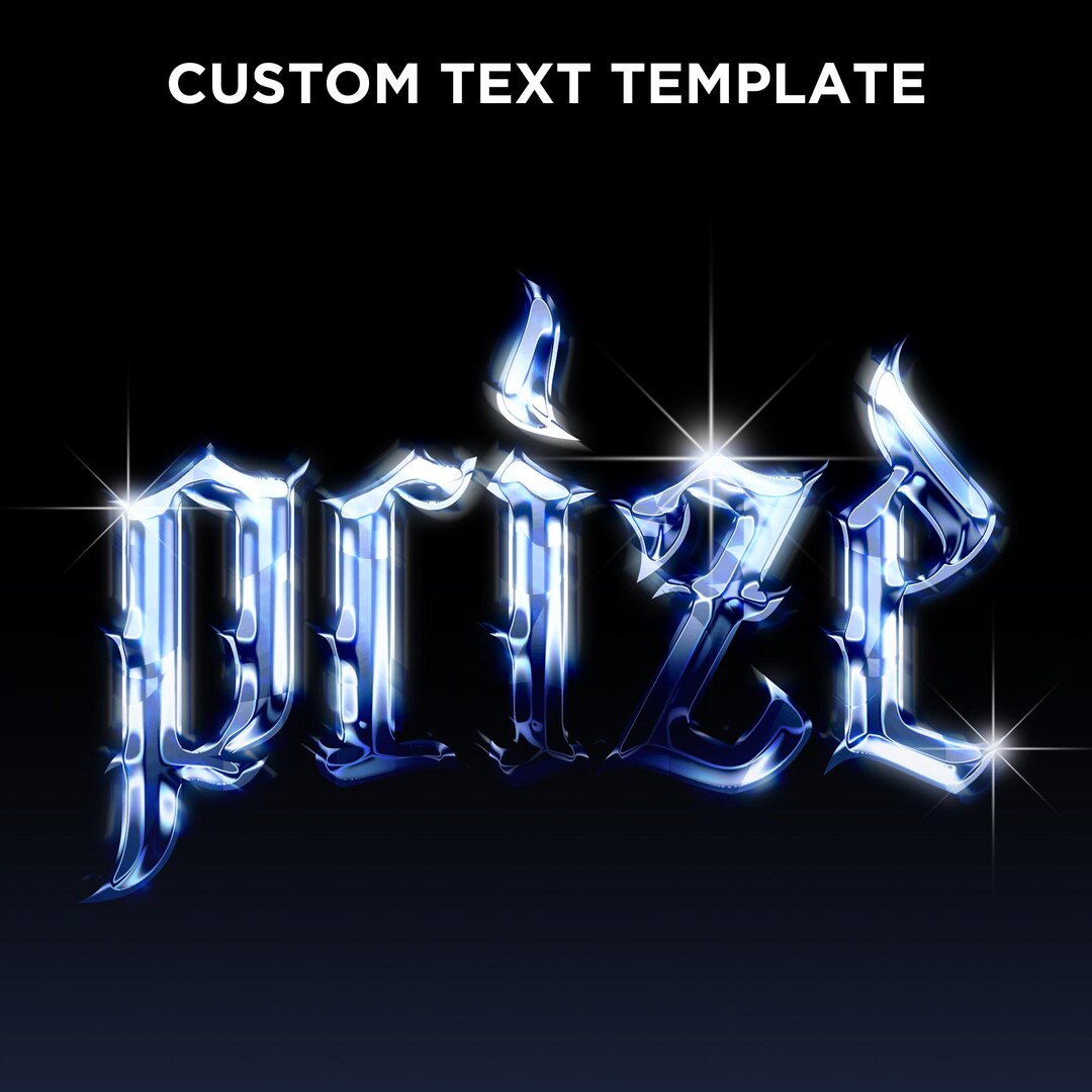 Custom Text Template for Photoshop - Crystal - Etsy
