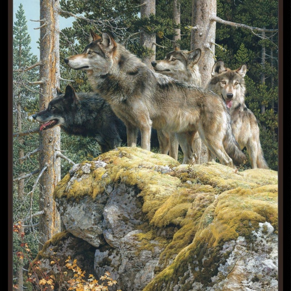 Wolf Fabric Panel - Etsy