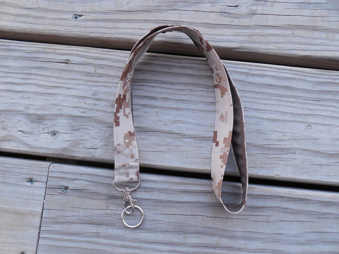 US Marines Military Fabric Lanyard, Marine Tan Marpat Fabric Lanyard - Etsy