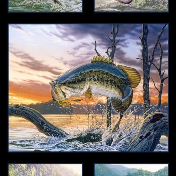 Bass Quilt Panel - Etsy