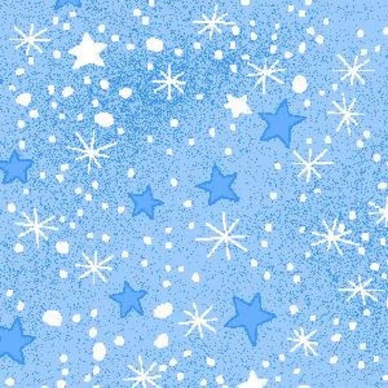 Blue Mini Stars Prints Comfy Flannel Prints From A.E. Nathan | Etsy