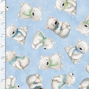 Sky Tossed Polar Bears Timeless Treasures Arctic Nights Collection - Etsy