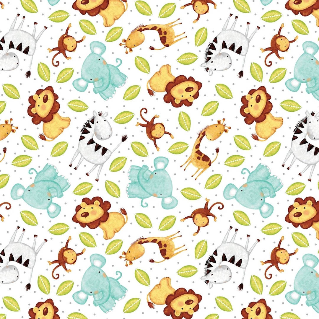 Multi Safari Animals Sweet Safari Collection by Victoria Hutto for ...