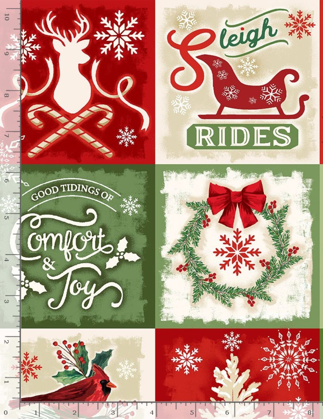 Christmas Squares by Timeless Treasures Comfort and Joy Holiday ...