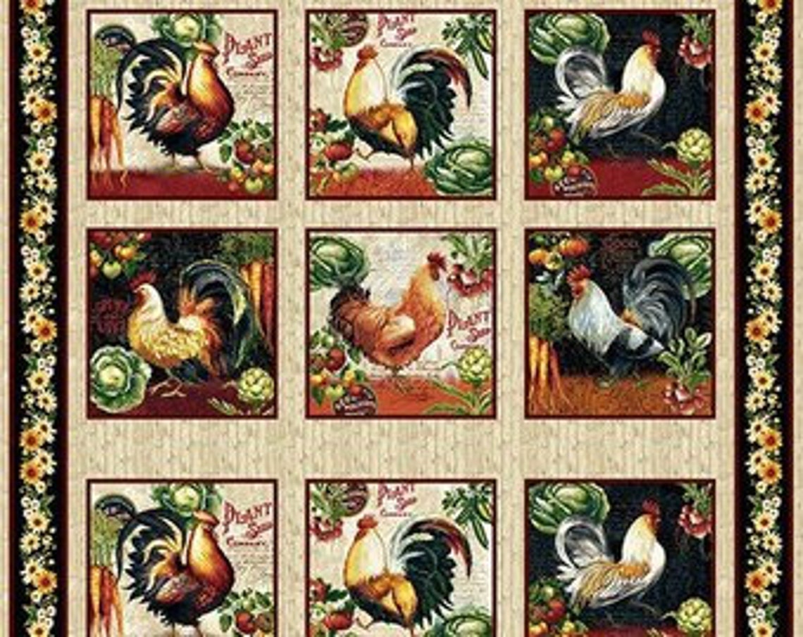Farmers Market Blocks Cream Studioe Fabrics - Etsy
