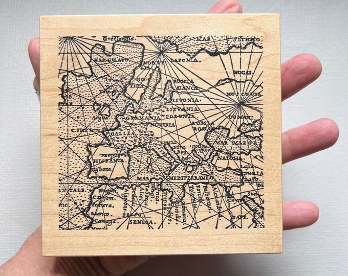 Rubber Stamp Map Vintage From Toybox Stamps - Etsy