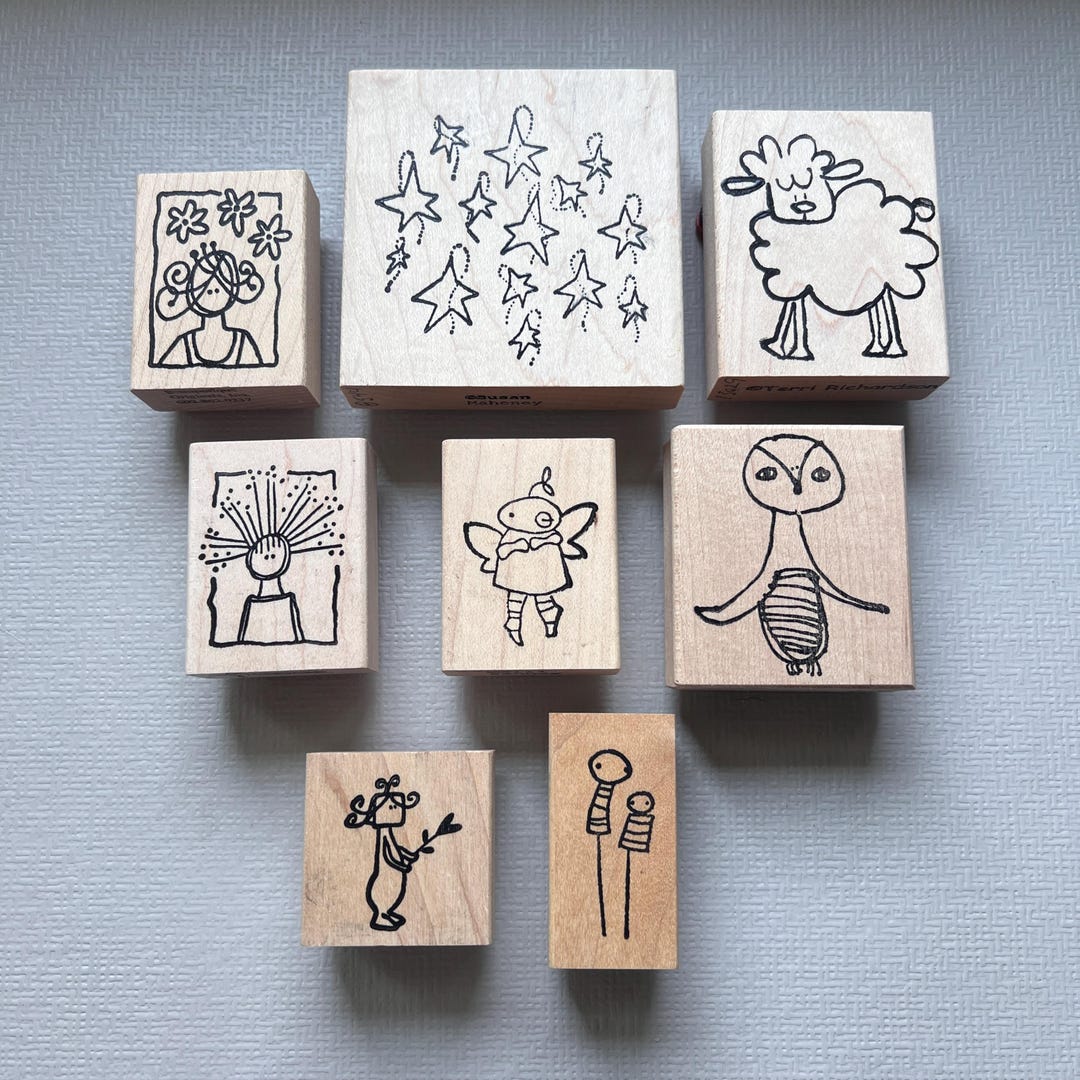 Stampotique Rubber Stamps Characters - Etsy