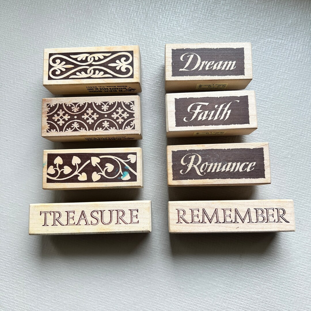 Vintage Rubber Stamp Pick Your Word or Pattern Stamp From Stampa Rosa ...