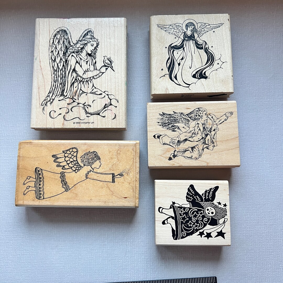 Pick Your Vintage Angel Rubber Stamp - Etsy