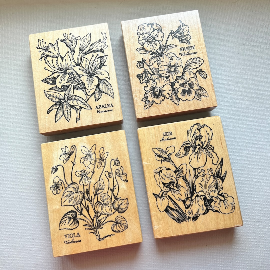 Vintage PSX Pick Your Flowers Azalea, Pansy, Viola or Iris Wood Mounted ...