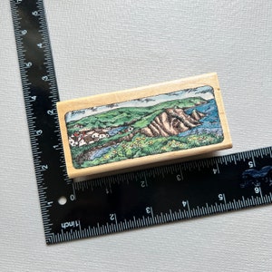 Vintage Rubber Stamp Nature Scenes Landscape Forest, Cabin, Deer ...