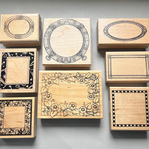 Frame Rubber Stamp - Etsy