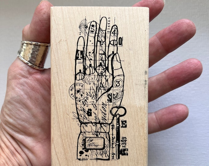 Vintage Rare Hand Collage Artistic Rubber Stamp From Acey Duecy - Etsy
