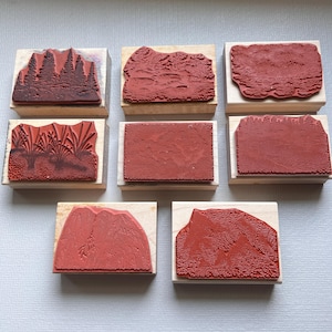 Vintage Stampscapes Outdoor Nature Landscape Scene Rubber Stamps - Etsy