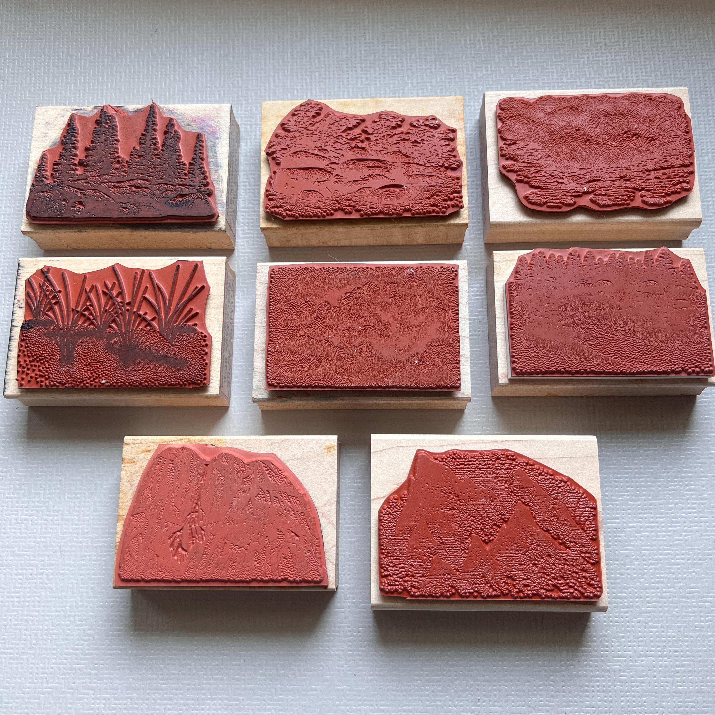 Vintage Stampscapes Outdoor Nature Landscape Scene Rubber Stamps - Etsy