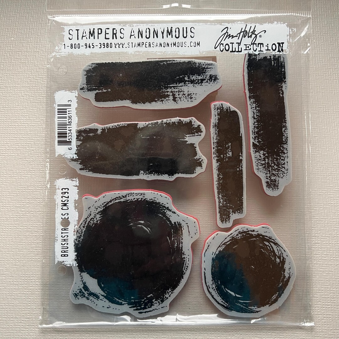 Rubber Stamps Brushstroke Set Stampers Anonymous and Tim Holtz Rubber ...