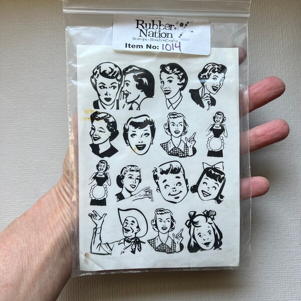 Cartoon Rubber Stamp - Etsy