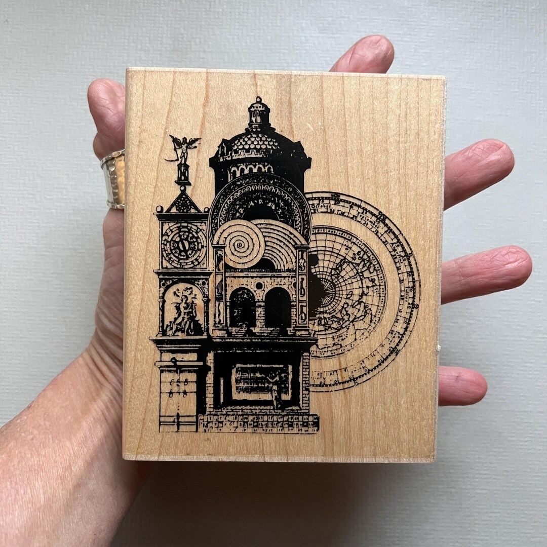 Vintage Rubber Stamp Rare Nick Bantock Building Travel Collage Stamp ...