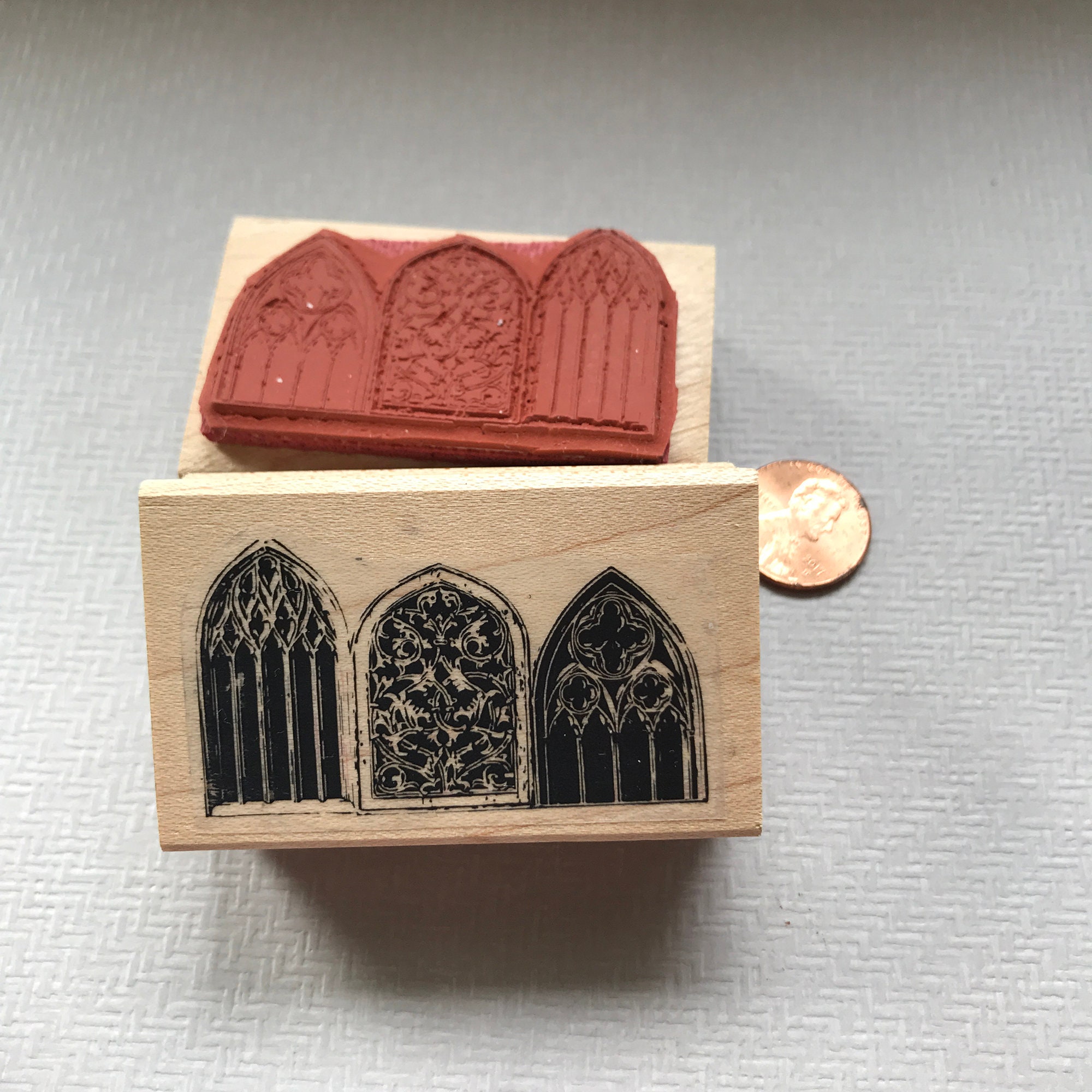Medieval Gothic Door Border Rubber Stamp - Etsy
