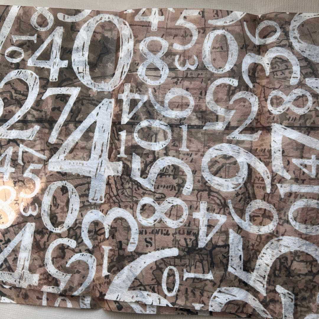 Tissue Paper - Numbers - Decoupage Decor Paper for Mixed Media Art From ...