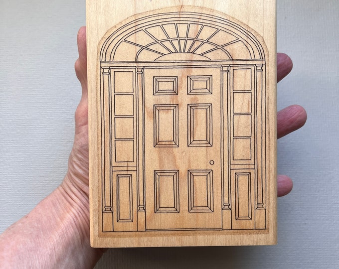 Rubber Stamp Large Front Door Wood Mounted Stamp - Etsy