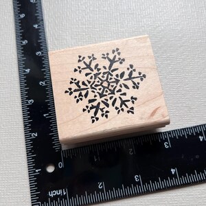 Rubber Stamp Snowflakes Wood Mounted Rubber Stamps - Etsy