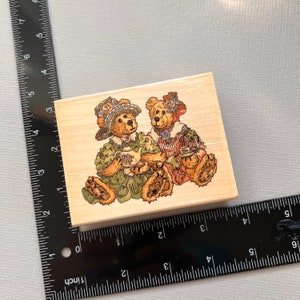 Vintage Rubber Stamp Bears Wood Mounted Stamps - Etsy