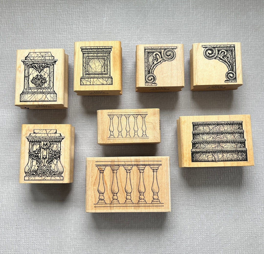 Pick Your Vintage Building Parts Wood Mounted Rubber Stamp - Etsy